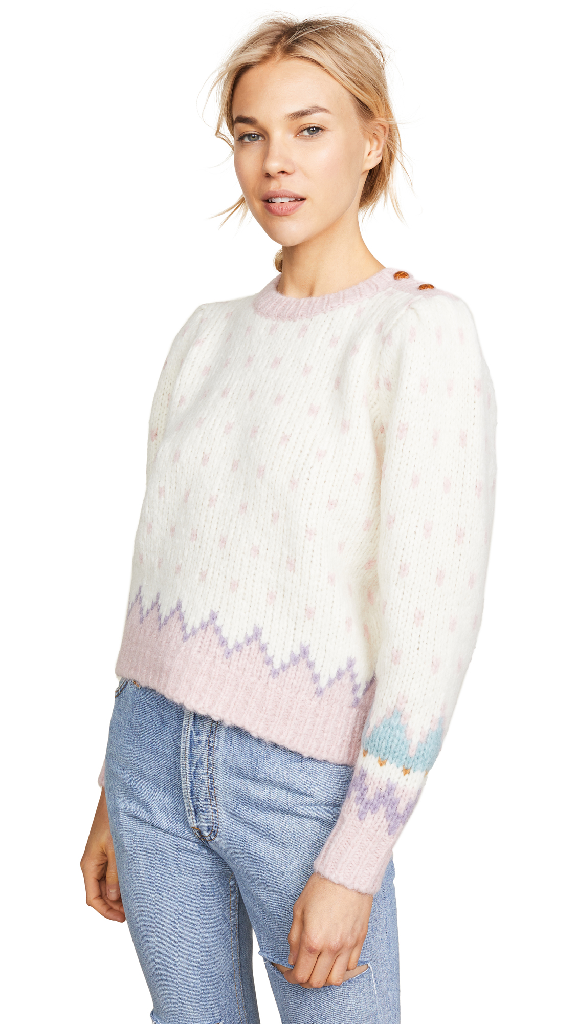 Loveshackfancy Rosie Sweater In Ivory | ModeSens