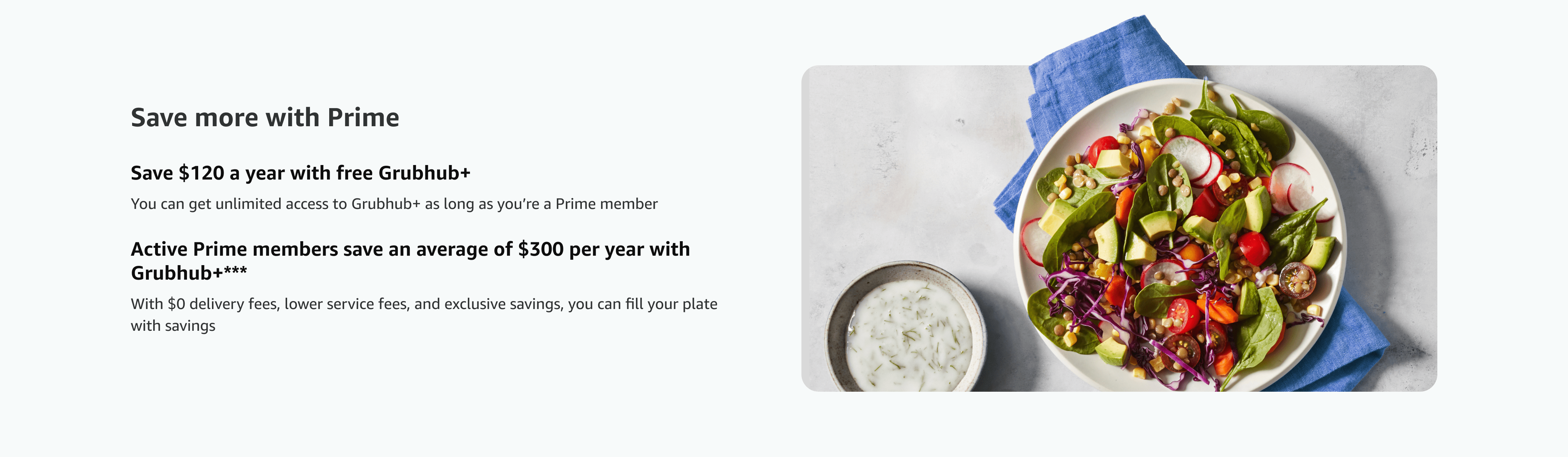 Prime Exclusive Grubhub+ Offer