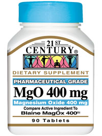 Amazon.com: 21st Century mgO 400 mg Tablets, 90 Count, Assorted ...