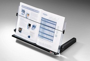3M Ergonomic Adjustable Document Holder, 18" Wide, 300 Sheet Capacity ...