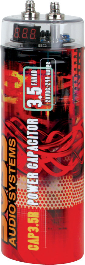 Amazon.com: BOSS Audio Systems CAP3.5R 3.5 Farad Capacitor Red ...