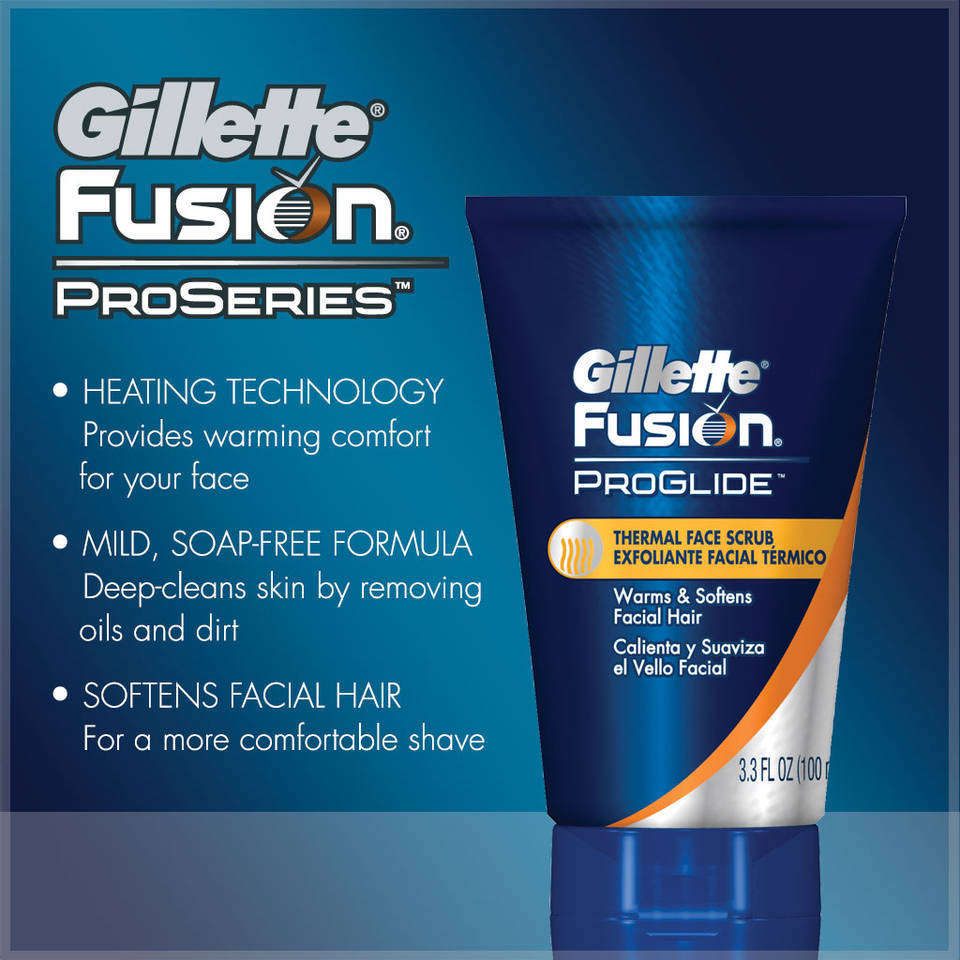 Amazon.com : Gillette Fusion Proseries Thermal Face Scrub, 100-ml (Pack ...