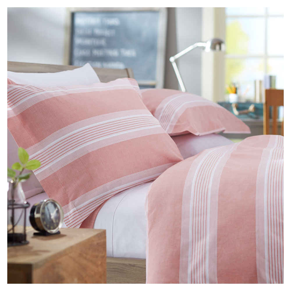 Amazon.com: Amazon Brand – Pinzon Yarn-Dyed Stripe Duvet Set - Full ...