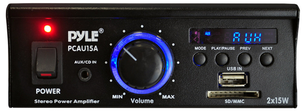 Amazon.com: Pyle Home PCAU15A 2 x 15 Watts Mini Power Amplifier with ...