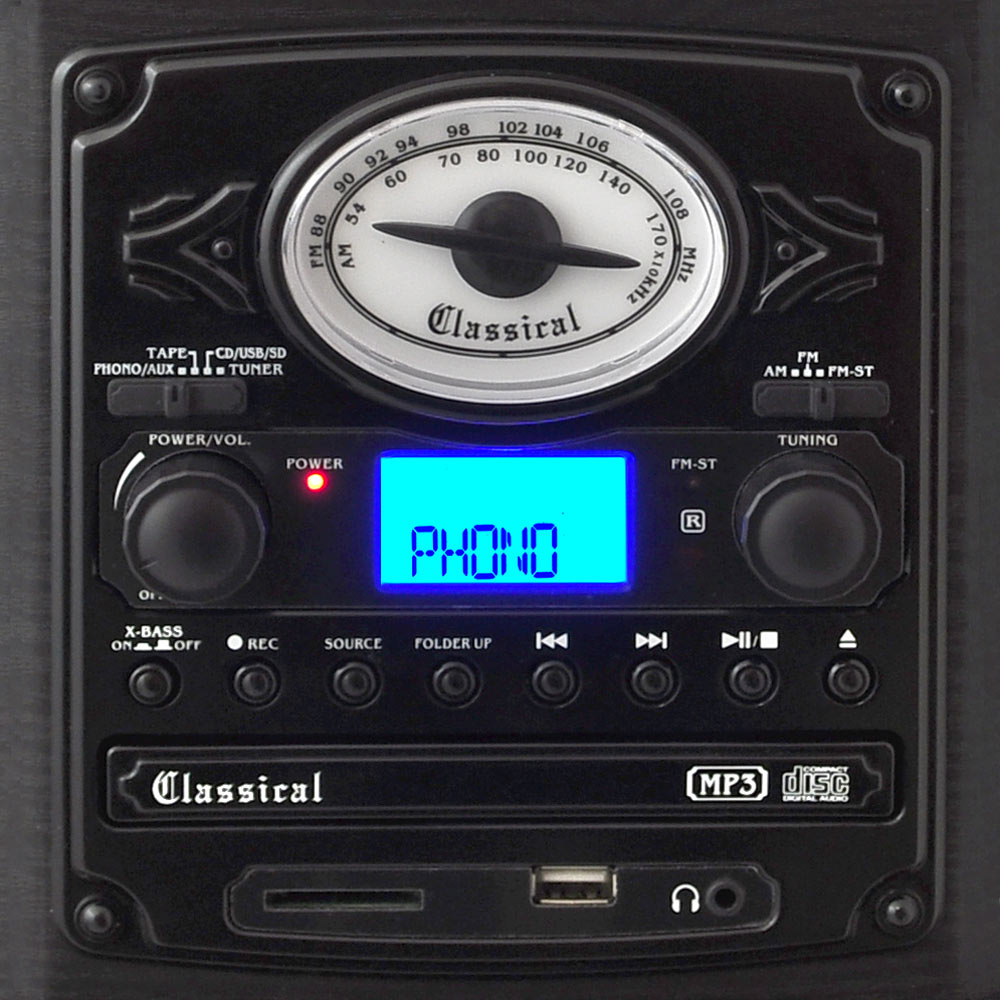 Amazon.com: Pyle Vintage Turntable - Retro Vinyl Stereo System With ...