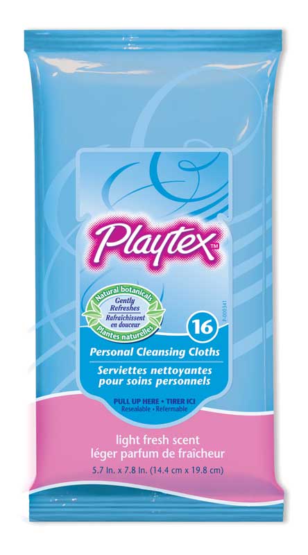 Amazon.com: Playtex Personal Cleansing Cloths Travel Pack, 16-Count ...
