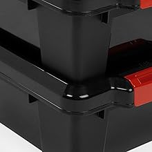 Amazon.com: IRIS Heavy Duty Latch Tote with Lid, 21-Quart, 4-Piece ...