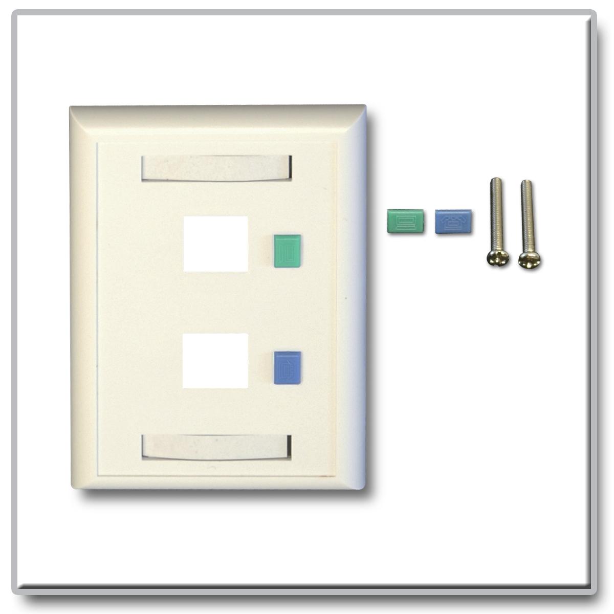 Amazon.com: Tripp Lite Dual Outlet RJ45 Universal Keystone Face Plate ...