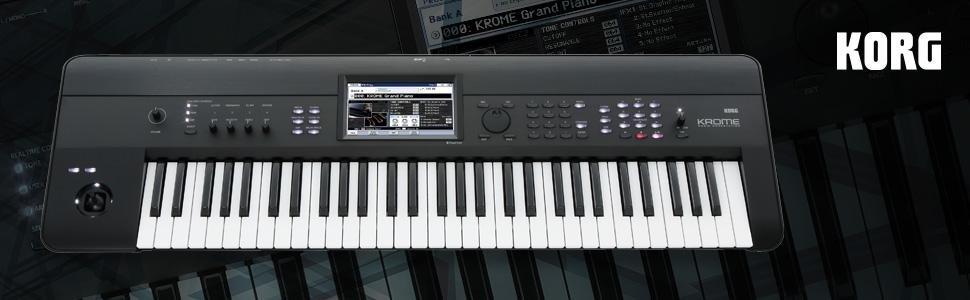 Amazon.com: Korg KROME 61-Key Music Workstation Keyboard & Synthesizer ...