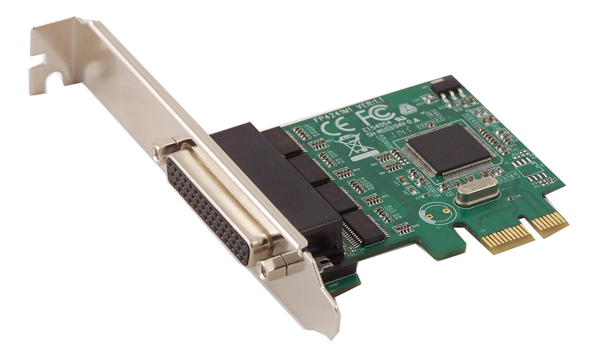 Amazon.com: SIIG 4-Port Industrial RS-232 PCI Express Adapter Card (ID ...