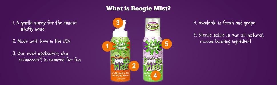 Amazon.com: Boogie Mist Sterile Saline Nasal Spray Fresh Scent 2 Ounce ...