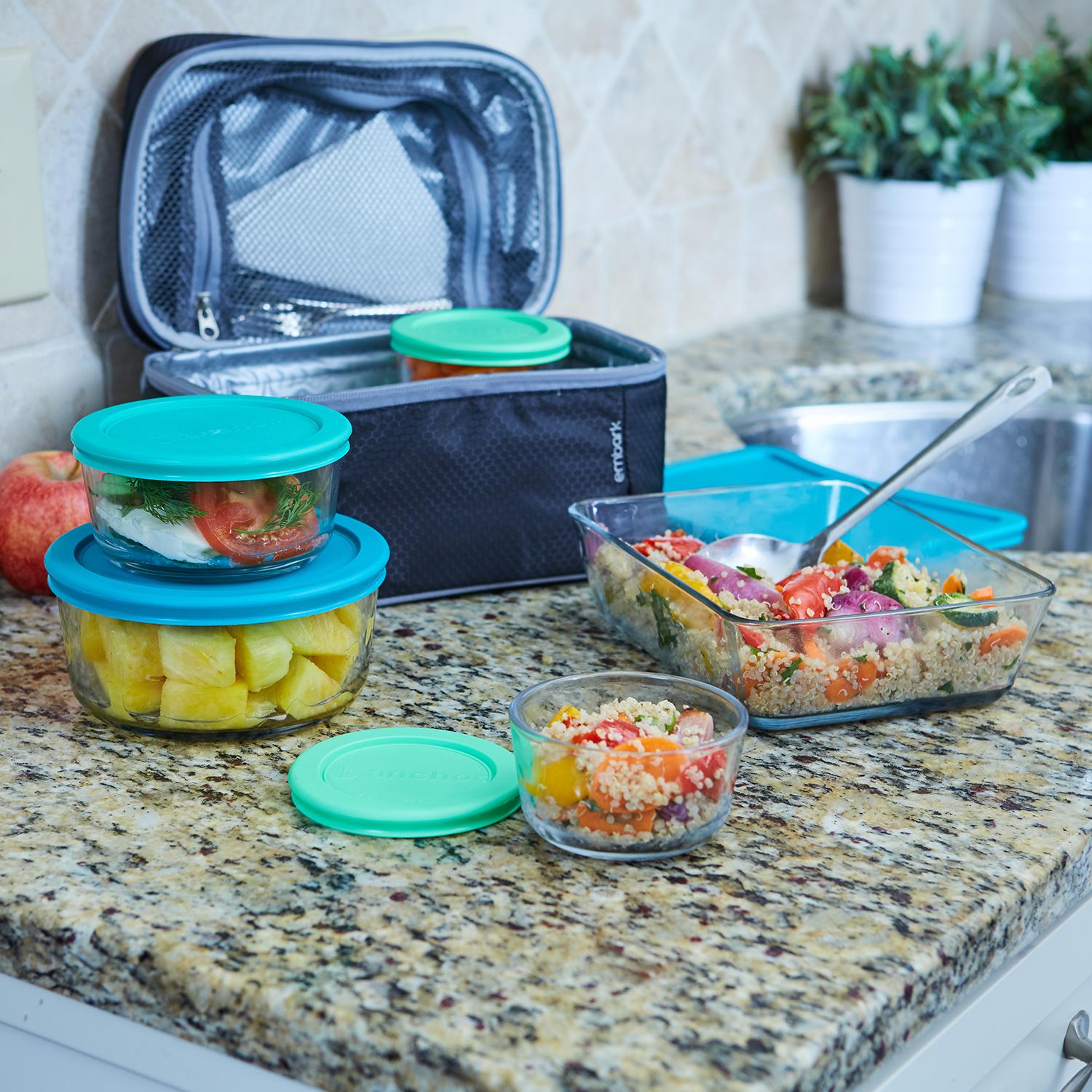 Amazon.com: Anchor Hocking Classic Glass Food Storage Containers with ...