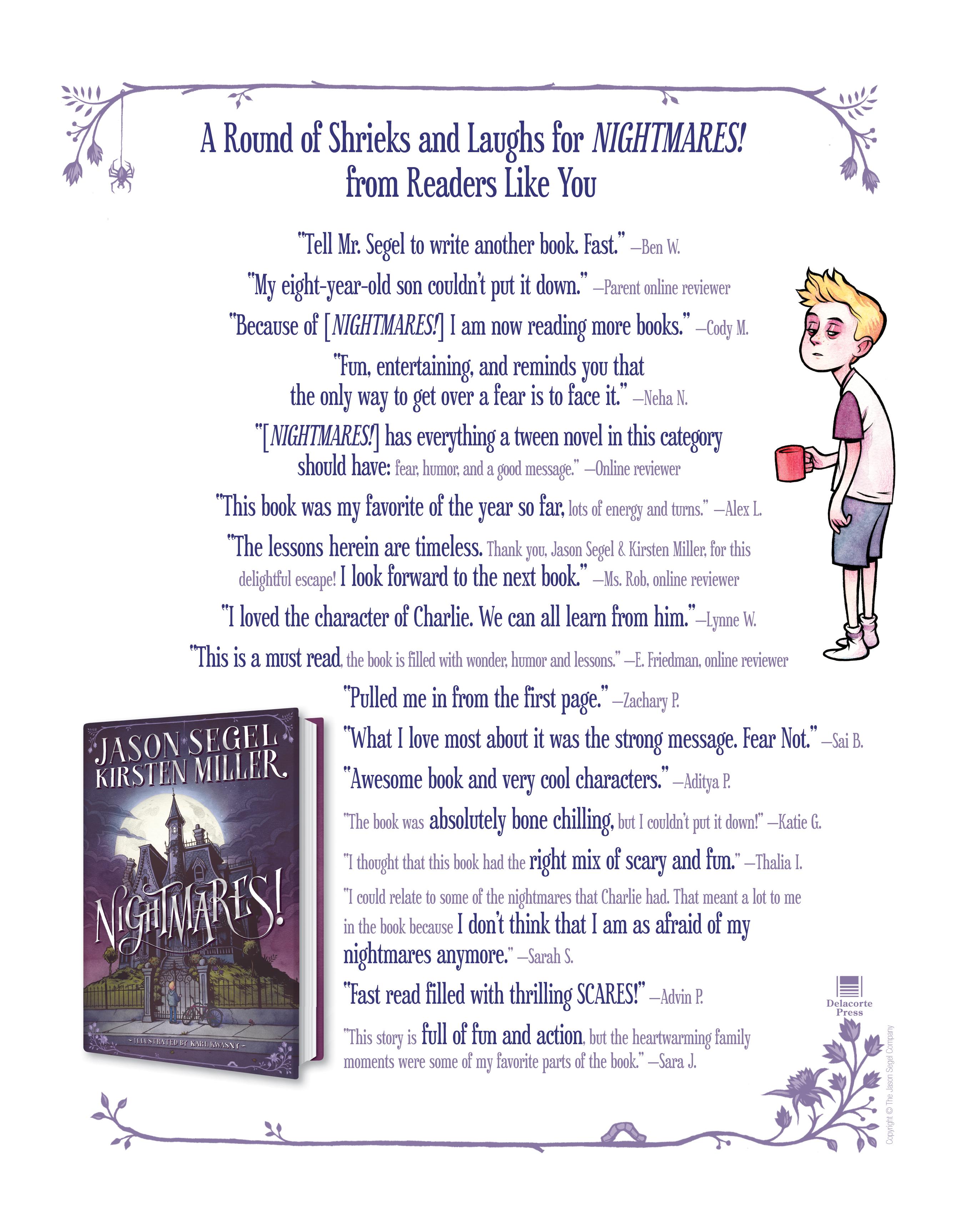 Nightmares!: Jason Segel, Kirsten Miller, Karl Kwasny: 9780385744256 ...