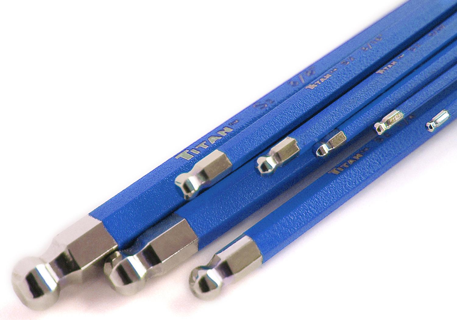 Titan Tools 12714 9-Piece Extra-Long Arm Ball Tip Metric Hex Key Set - Ball End Hex Wrench Titan ...
