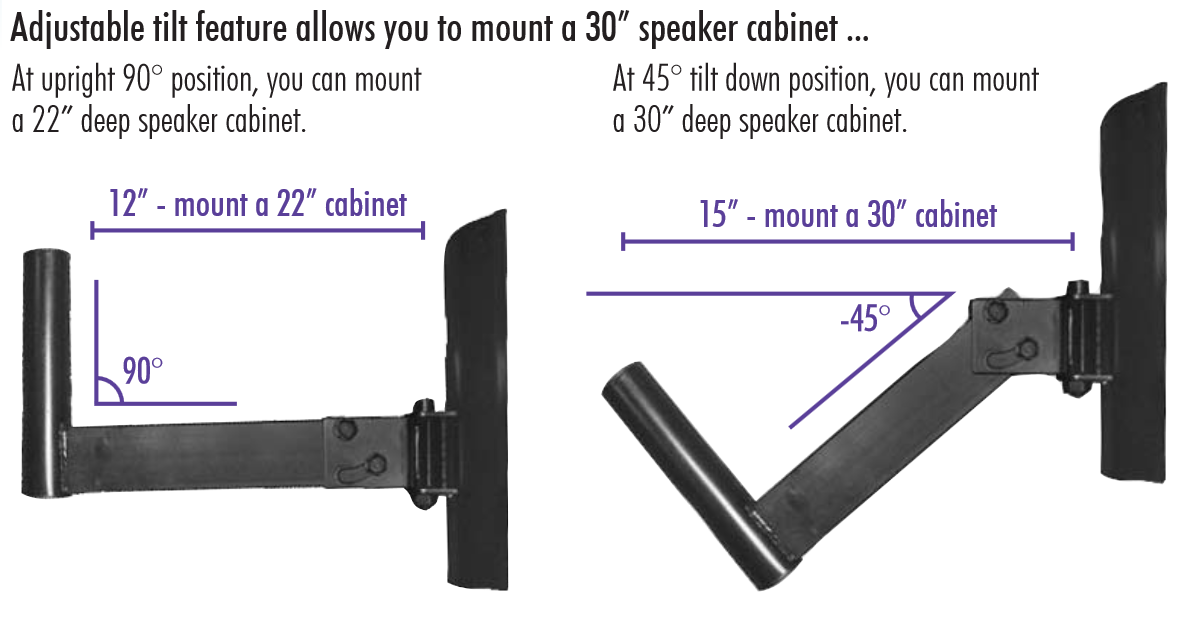 Amazon.com: On Stage SS7323B Wall Mount Speaker Bracket, Pair: Musical ...