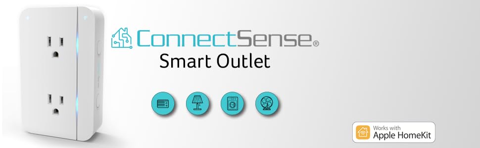 ConnectSense Smart Outlet with Apple HomeKit Technology - - Amazon.com