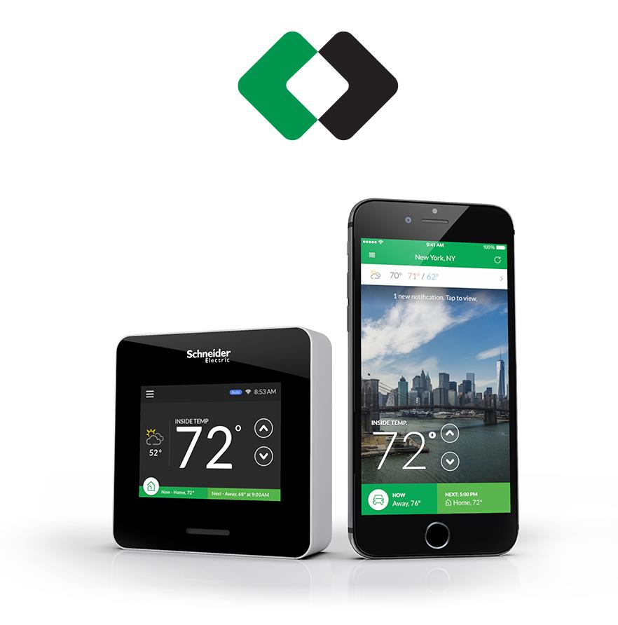 Schneider Electric Wiser Air Wi-Fi Smart Thermostat with Comfort Boost ...