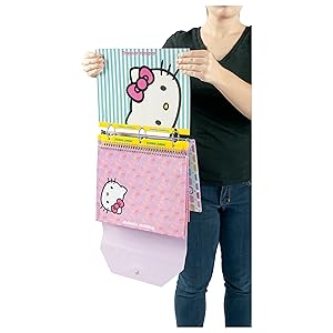 Amazon.com : Trapper Keeper Hello Kitty 2-Pocket Folders with Snapper ...