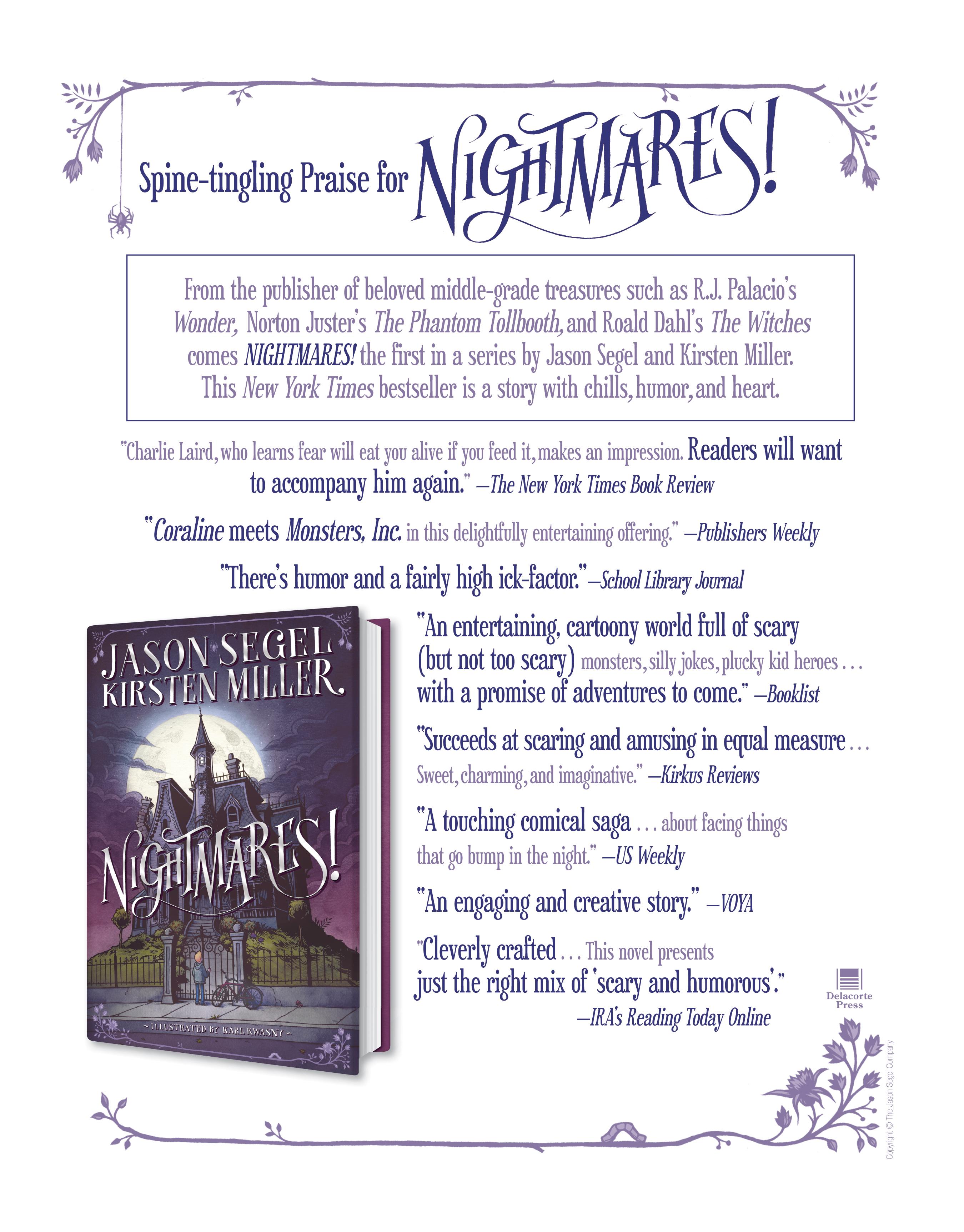 Nightmares!: Jason Segel, Kirsten Miller, Karl Kwasny: 9780385744256 ...