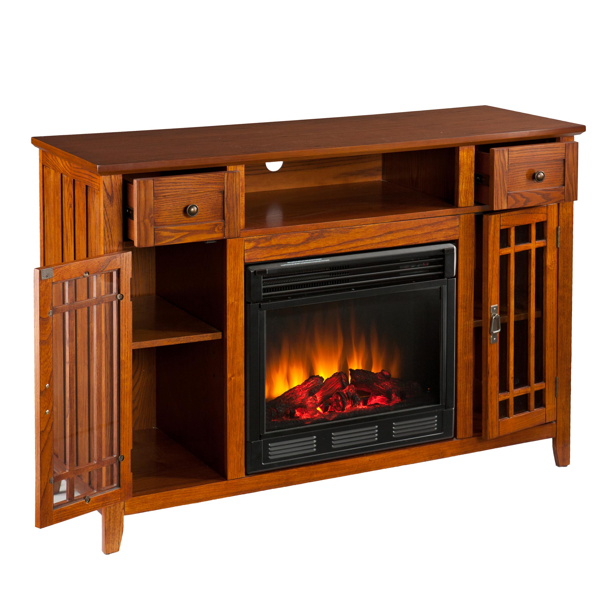 Amazon.com: SEI AMZ3839E Salinas Electric Media Fireplace, Mission Oak ...
