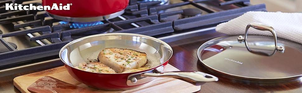 Amazon.com: KitchenAid Stainless Steel 10-Piece Cookware Set - Polished ...