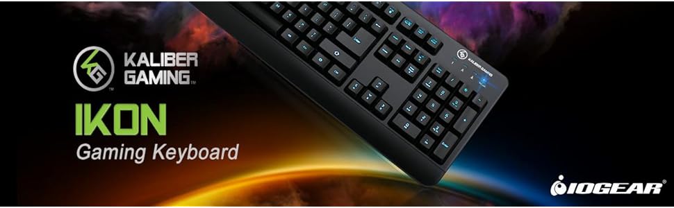 Amazon.com: IOGEAR Kaliber IKON Gaming Keyboard - GKB703L: IOGEAR ...