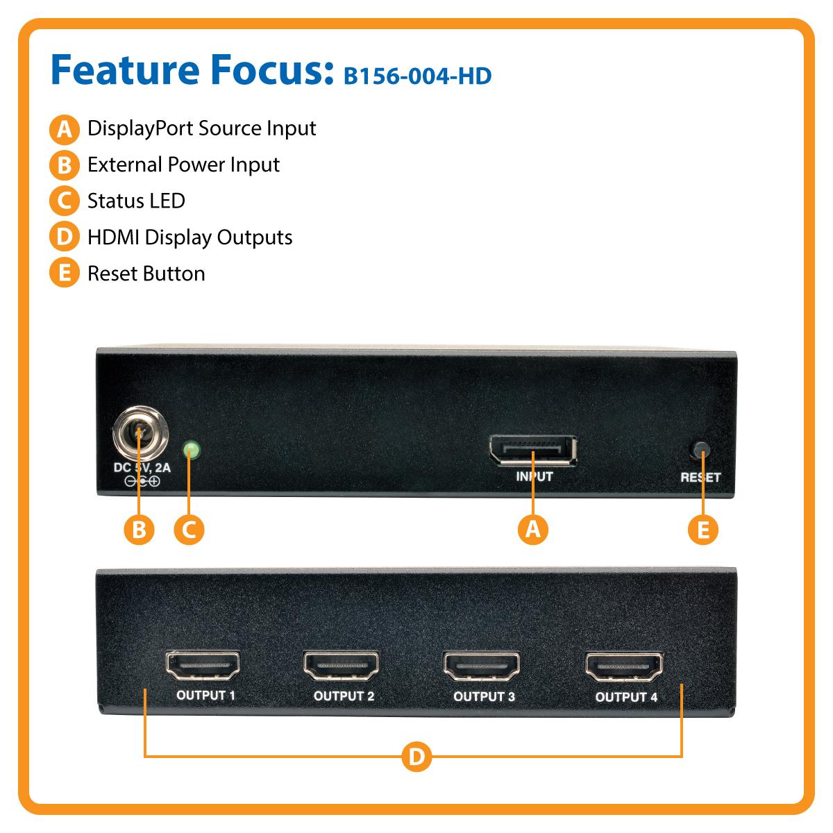 Amazon.com: Tripp Lite 4-Port DisplayPort 1.2 to HDMI Multi-Stream Transport (MST) Hub ...