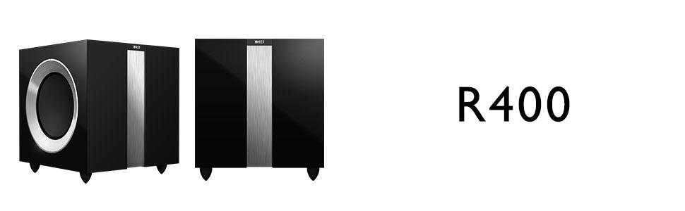 Amazon.com: KEF R400GB R400b Front Firing Powerful Subwoofer - High ...