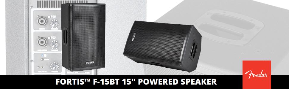 Amazon.com: Fender Fortis F-15BT 15" Powered Speaker 1300 Watts ...