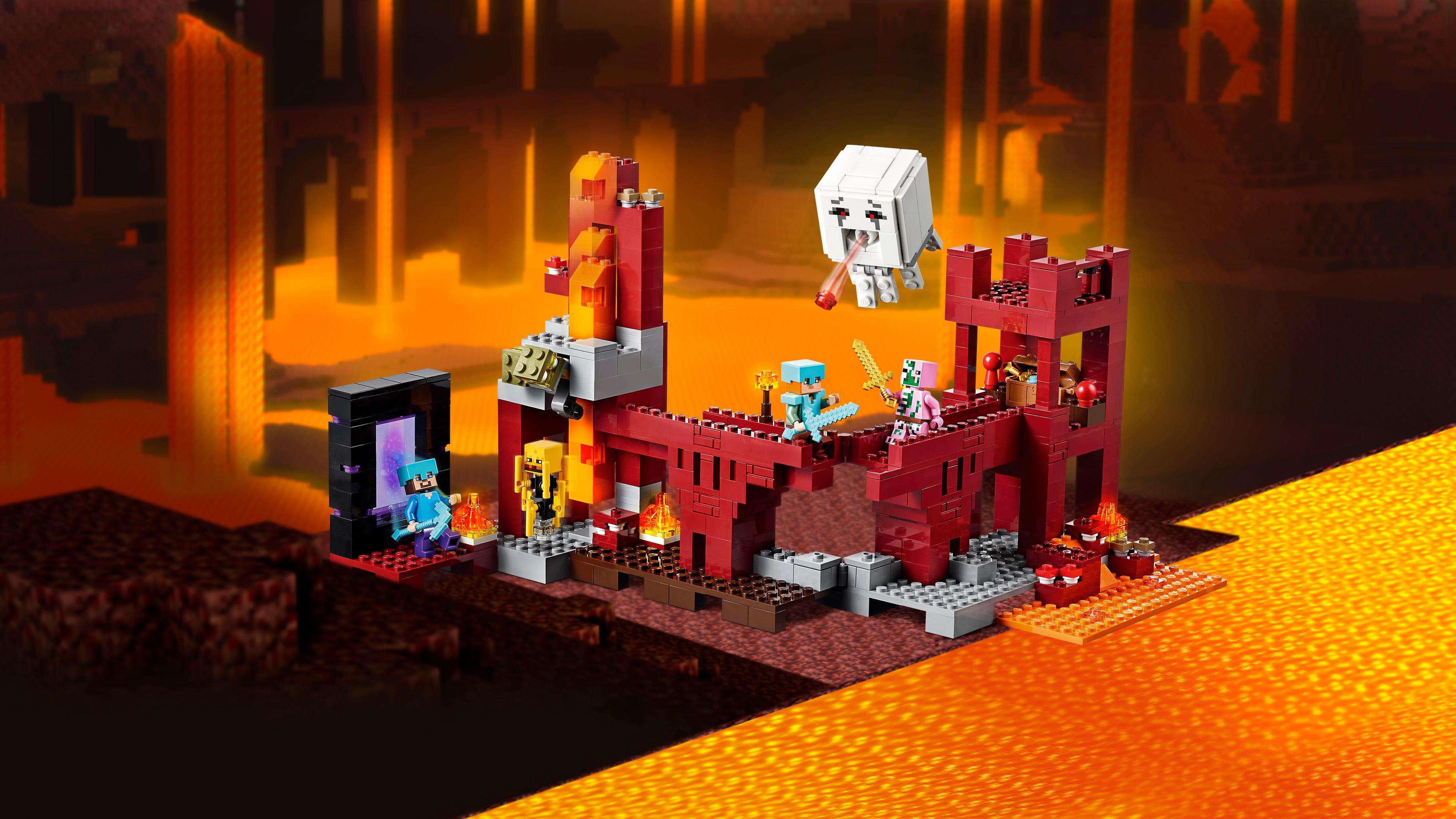 Amazon.com: LEGO Minecraft The Nether Fortress 21122: Toys & Games