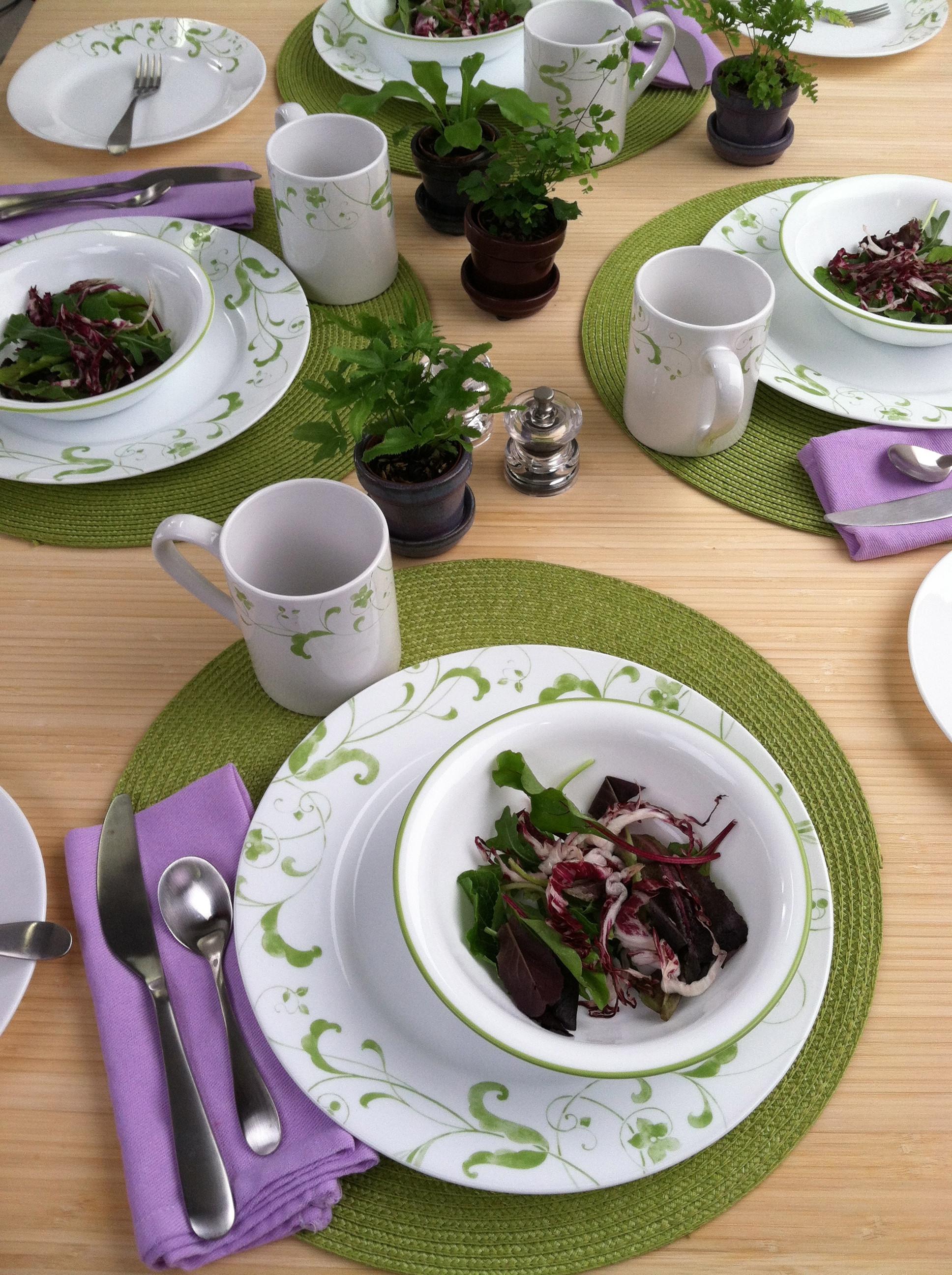 Amazon.com | Corelle Impressions 16-Piece Dinnerware Set, Spring Faenza ...