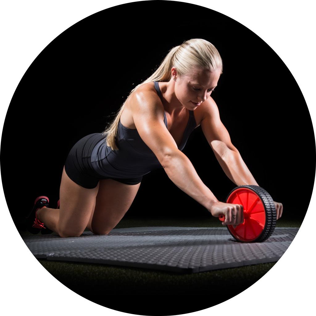 Amazon.com : ProSource Dual Ab Wheel Roller Abdominal Exercise ...