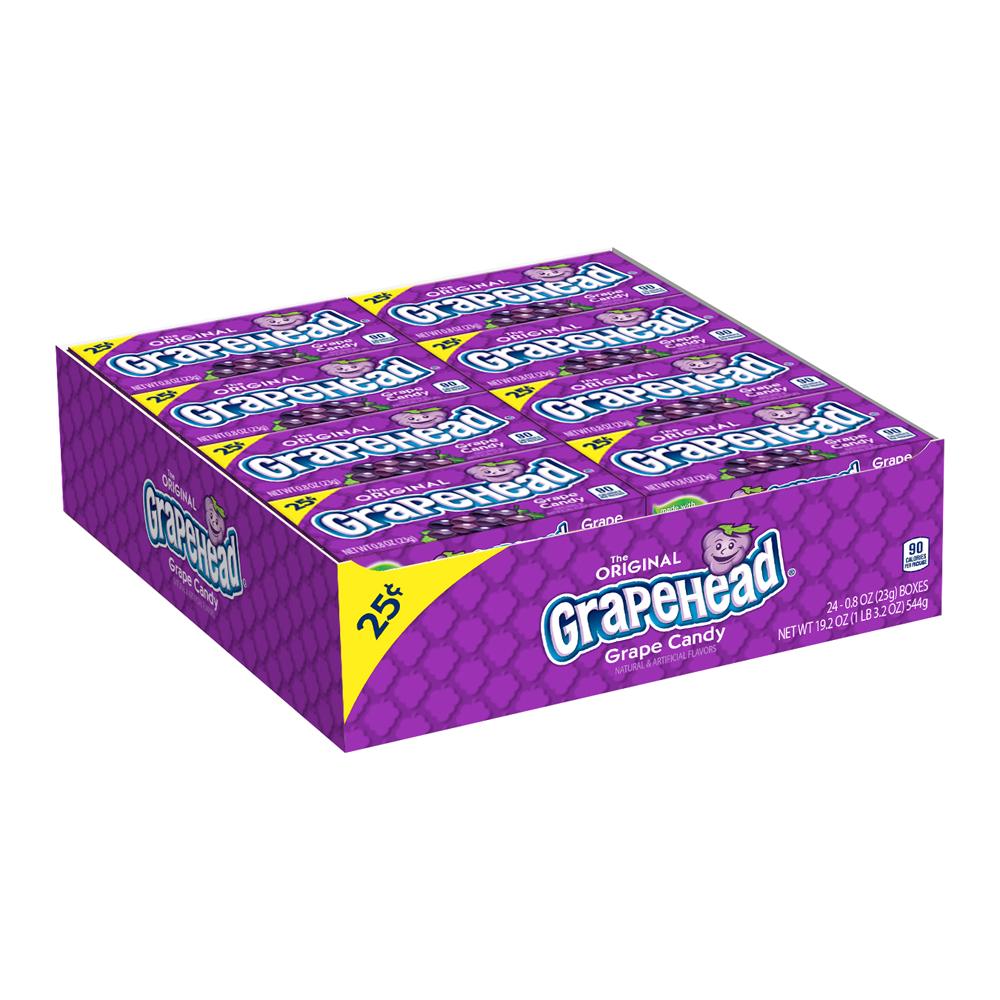 Amazon.com : Grapehead Candy, 0.8 Ounce Box, Pack of 24 : Grocery ...