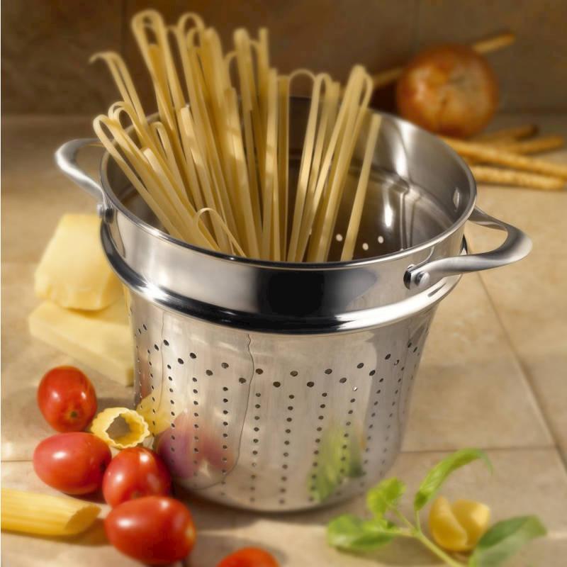 Amazon.com: Calphalon Contemporary 8 Quart Stainless Steel Pasta Insert ...