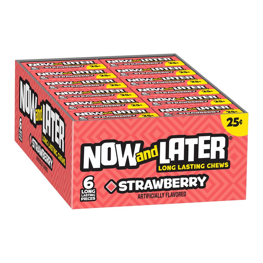 Amazon.com : Now & Later Original Taffy Chews Candy, Strawberry, 0.93 ...