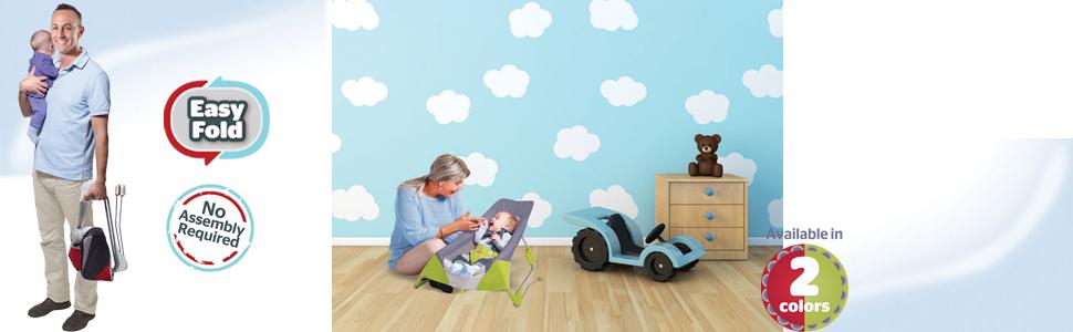 Amazon.com : Tiny Love Take Along Baby Bouncer, Grey/Red : Infant ...