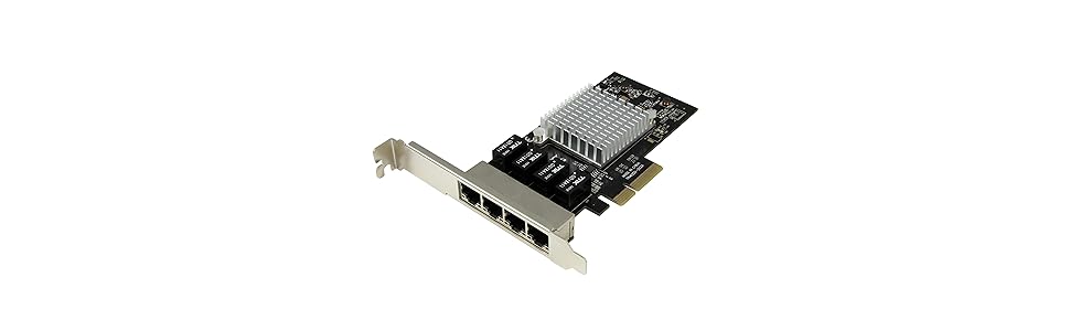 Amazon.com: StarTech.com 4-Port Gigabit Ethernet Network Card - PCI Express, Intel I350 NIC ...