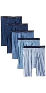Hanes Ultimate Men's 5-Pack Assorted Long Leg Boxer with ComfortFlex Waistband Briefs at Amazon ...