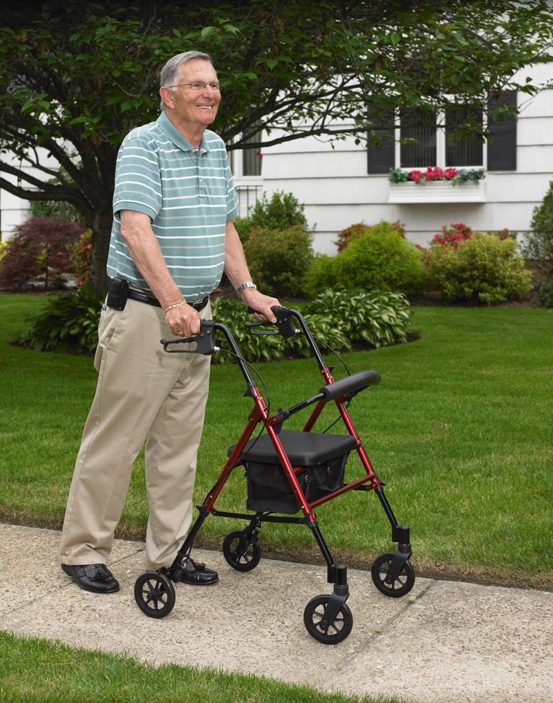 Amazon.com: Drive Medical Adjustable Height Rollator with 6 Inches ...