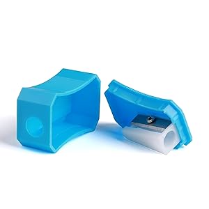 Amazon.com : Plastic Pencil Sharpeners - Storage Container, Includes ...