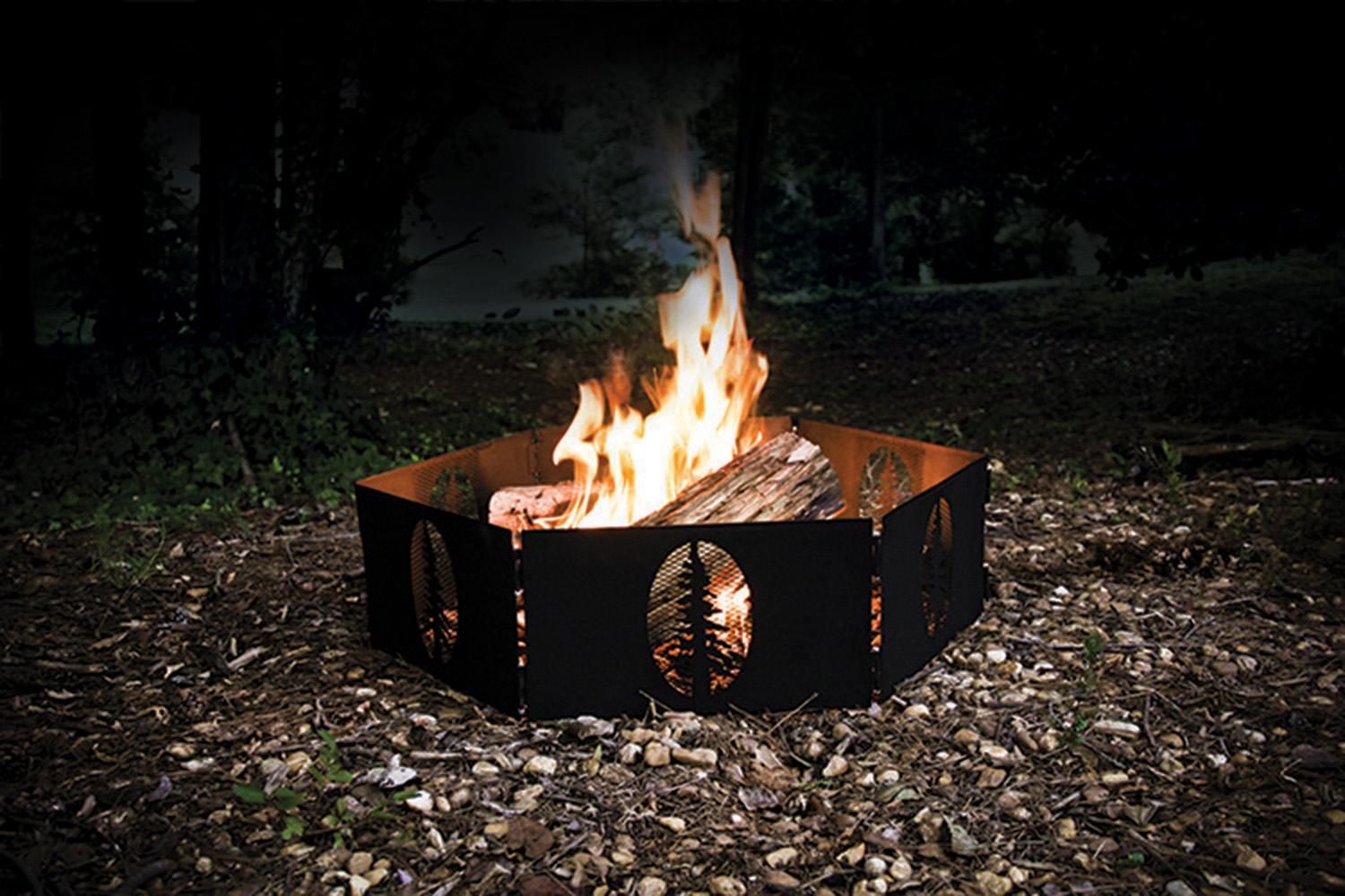 Camco Portable Outdoor Camping Campfire Fire Pit Safety Ring ...