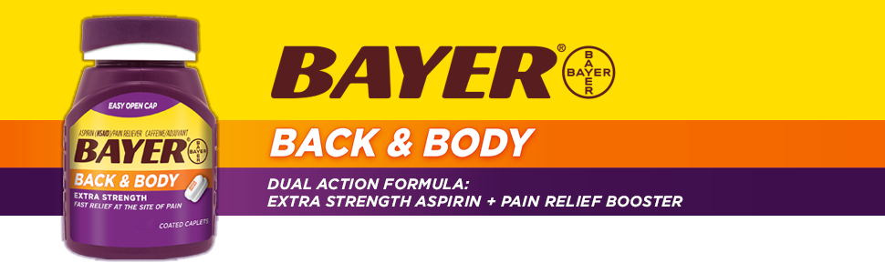 Amazon.com: Bayer Aspirin Pain Reliever, Extra Strength Back & Body ...