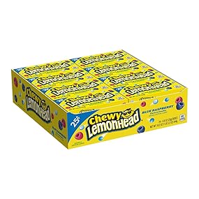 Amazon.com : Lemonhead Chewy Blue Raspberry Flavor, 0.8 Ounce Box, Pack ...