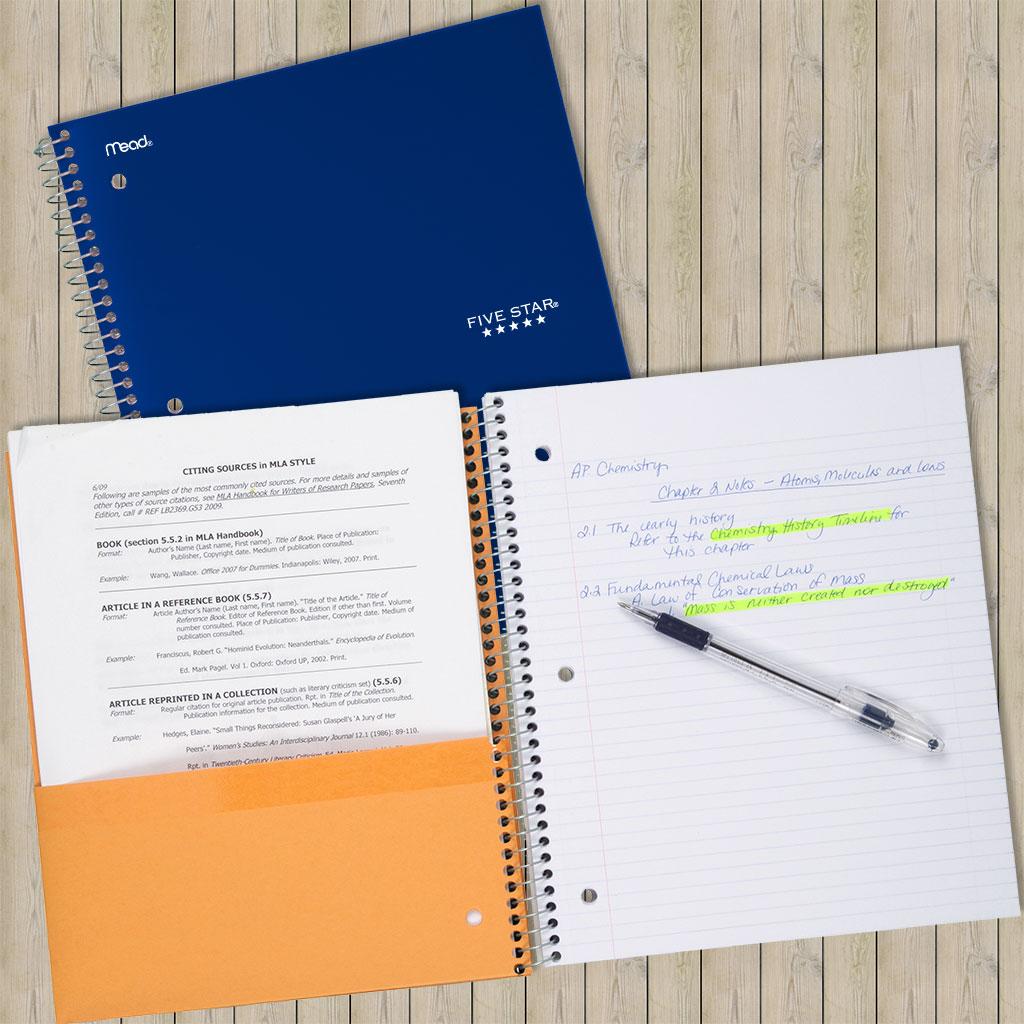 Amazon Five Star Spiral Notebook 1 Subject Wide Ruled Paper Amazon Five Star Spiral Notebook 1 Subject Wide Ruled Paper