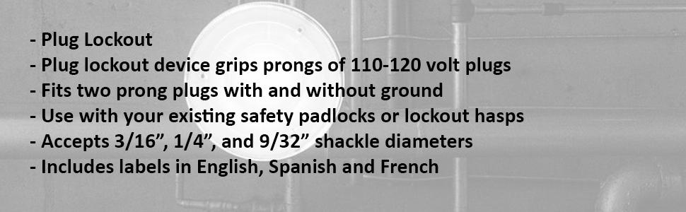 Amazon.com: Master Lock Lockout Tagout Device, Electrical Prong Plug ...
