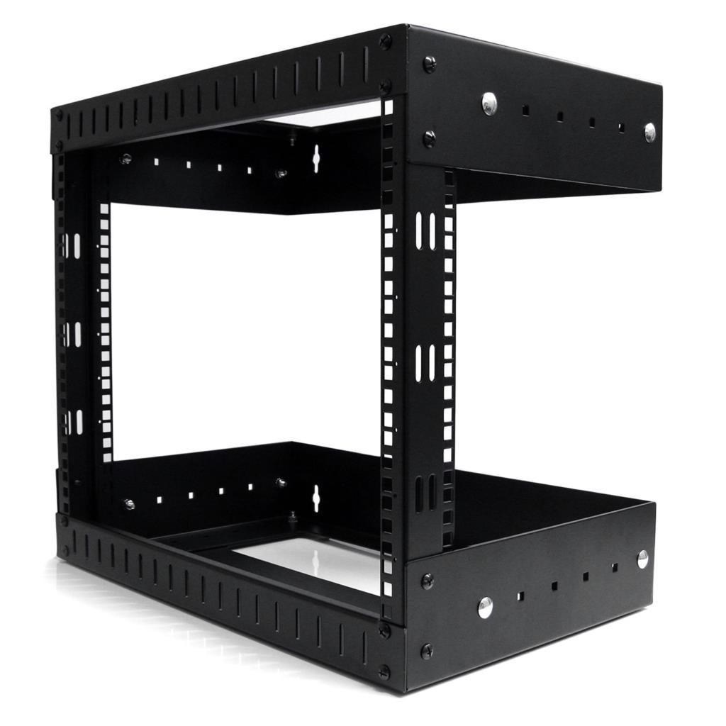 Amazon.com: 8U Open Frame Wall Mount Equipment Rack - Adjustable Depth ...