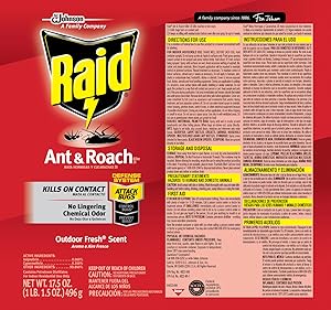 Amazon.com : Raid Ant & Roach Killer with Outdoor Fresh Scent, 17.5 ...