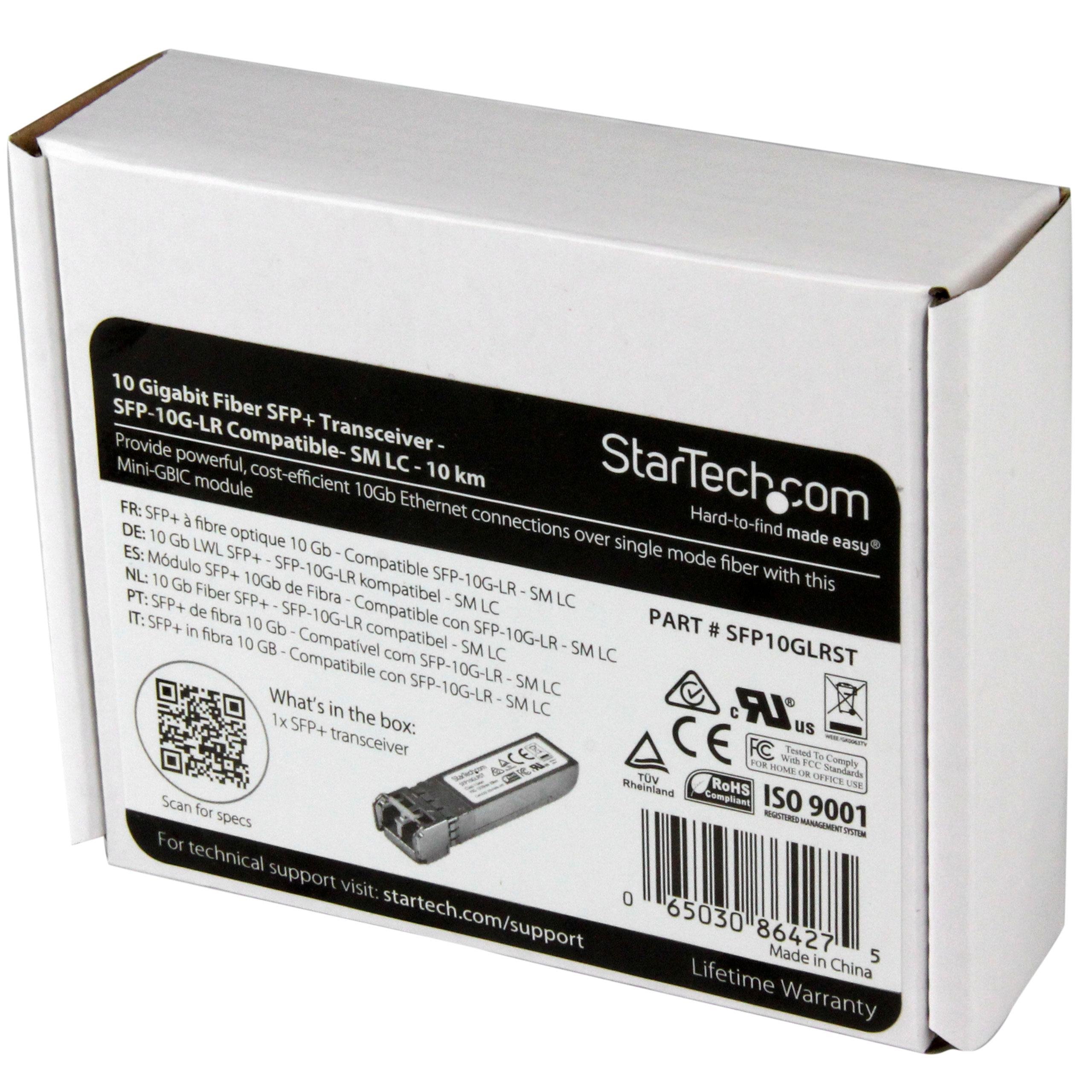 Amazon.com: StarTech.com Cisco SFP-10G-LR-S Compatible SFP+ Module - 10GBASE-LR Fiber Optical ...