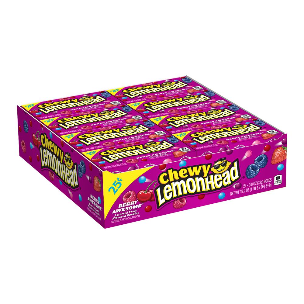 Amazon.com : Lemonhead Chewy Berry Awesome, 0.8 Ounce Box, Pack of 24 ...