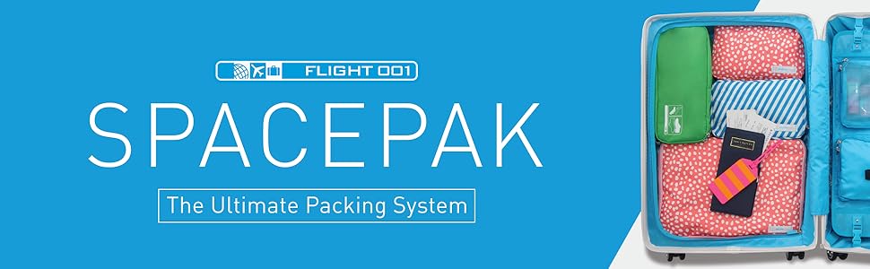 Amazon.com | Flight 001 Spacepak Toiletry, Stripe Ocean Blue, One Size ...